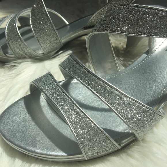 Touch of Nina | Shoes | Silver Sparkly Heels | Poshmark